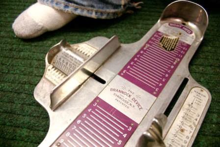 Phi Gamma chapter's Charles Brannock invents Brannock device